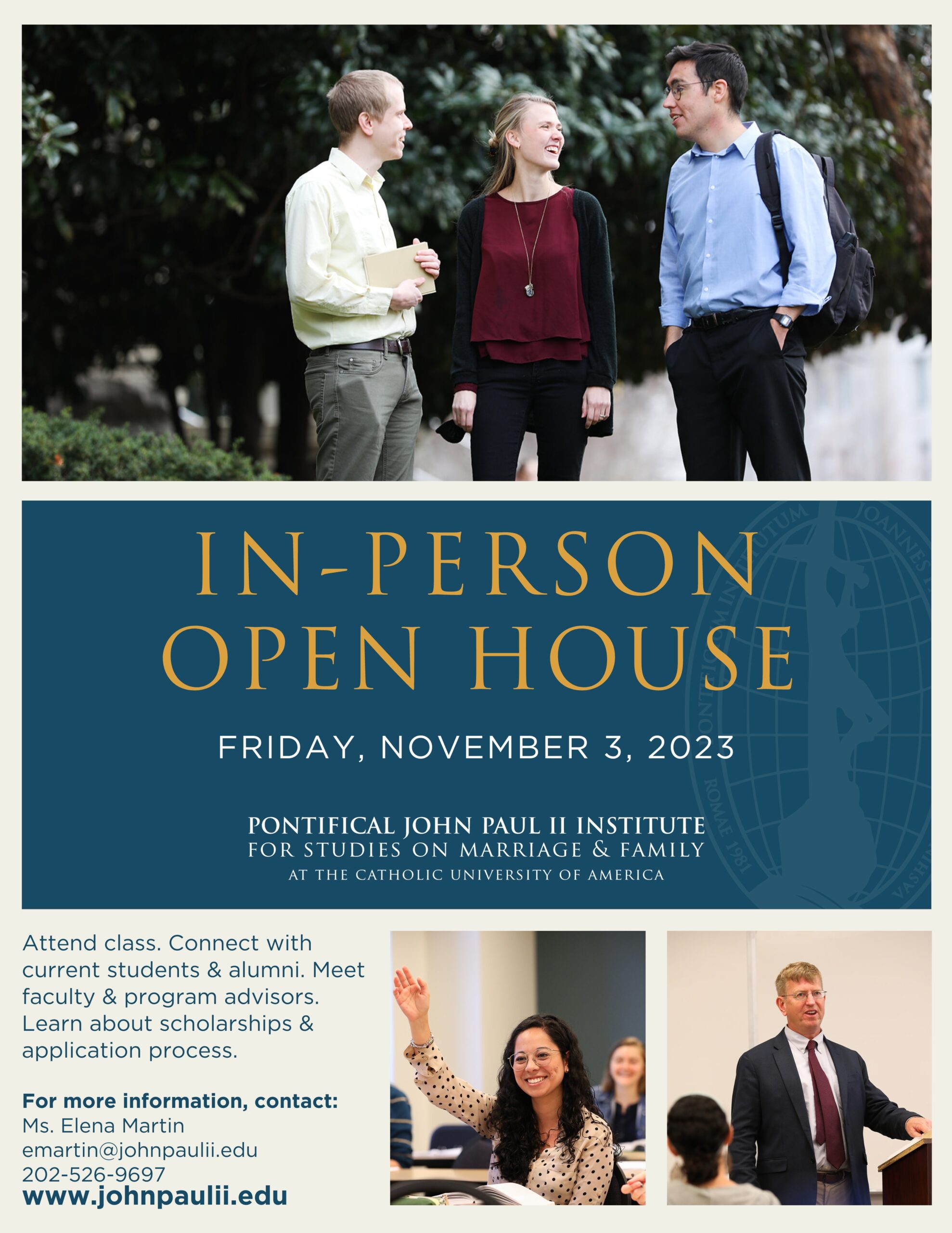 Admissions Open House - Pontifical John Paul II Institute for Studies ...